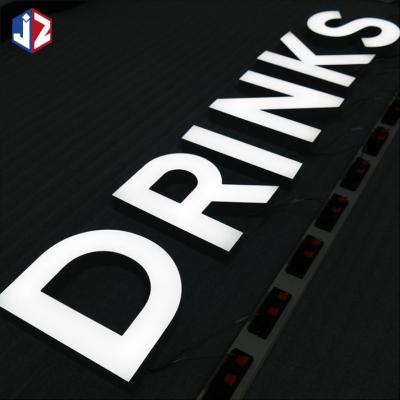 China Outdoor Storefront 3D Business Acrylic Signs Illuminated LED Front Lit Letters for sale
