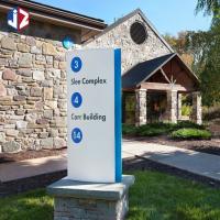 China Painted Stainless Steel Directional Wayfinding Signs DC12V Illuminated Outdoor Signs for sale