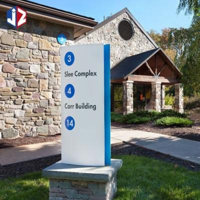 China Painted Stainless Steel Directional Wayfinding Signs DC12V Illuminated Outdoor Signs for sale