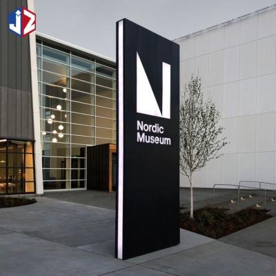 China Illuminated IP65 Indoor Wayfinding Signage Stainless Steel Sign Board Stand for sale