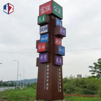 China Impact Resistant Advertising Pylon Sign Boards 100V-240V Aluminium Illuminated for sale