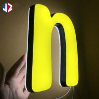 China Backlit LED Acrylic Signage Smooth Line Commercial Advertising for sale