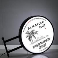 China Outdoor Advertising Hanging Lightbox Sign Acrylic Fabric Round LED Luminous for sale
