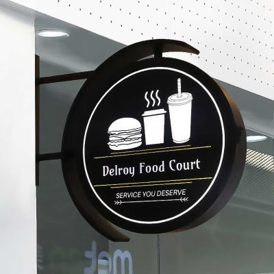 China OEM 1cm-30cm Round Outdoor Light Box Double Sided Illuminated Sign for sale