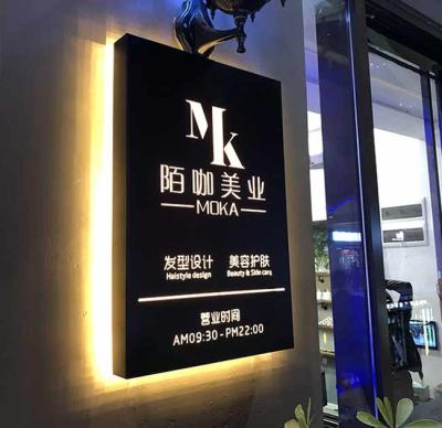 China Hollow Out Hanging Lightbox Sign for sale