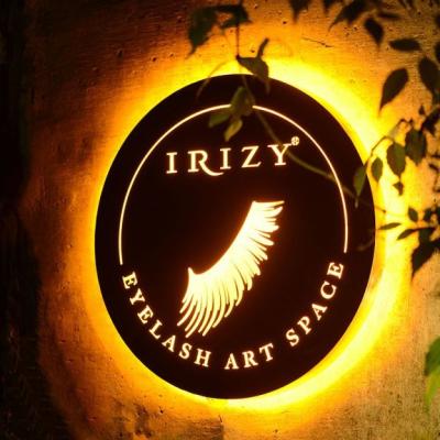 China Stainless Steel Hanging Lightbox Sign 100-240V Wall Mounted Hollow Out for sale