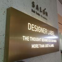 China Storefront Wall Mounted Outdoor LED Light Box Hollow Out Stainless Steel Brushed for sale