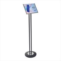 China Base 280mm Poster Display Stand Double Pole Frame Angle Adjustable for sale