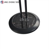 China Aluminium Alloy Poster Display Stand 300x430mm Adjustable Panel Double Pole for sale