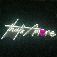China Window Hanging Neon Letter Signs Output 12-24V Acrylic Wedding Decoration for sale