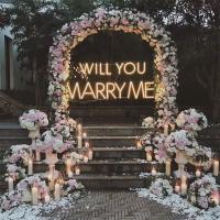 China Energy saving Neon Letter Signs 8mm Transparent Acrylic For Holiday Wedding Party for sale