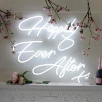 China Energy saving Neon Letter Signs 8mm Transparent Acrylic For Holiday Wedding Party for sale
