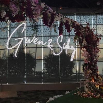 China Outdoor Acrylic 12V Neon Sign Letters Custom LED Neon Sign Wedding Decoration for sale