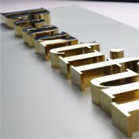 China Company Lobby Polished 3D Metal Letters Stainless Steel Lettering Signage for sale