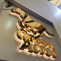 China Customized Acrylic Paint Backlit LED Letters Halo Illuminated Signs for sale