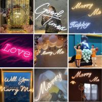 China Wall Mounted Neon Letter Signs Happy Birthday high light transmittance Acrylic for sale