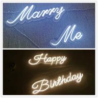 China Wall Mounted Neon Letter Signs Happy Birthday high light transmittance Acrylic for sale