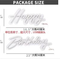 China Wall Mounted Neon Letter Signs Happy Birthday high light transmittance Acrylic for sale