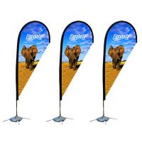 China 5m Beach Outdoor Banner Flags Eco Friendly Aluminum Fiberglass for sale