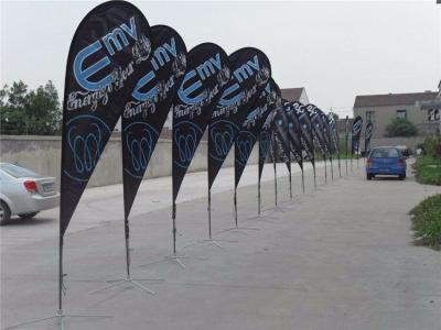 China 5m Beach Outdoor Banner Flags Eco Friendly Aluminum Fiberglass for sale