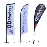 China 5m Beach Outdoor Banner Flags Eco Friendly Aluminum Fiberglass for sale