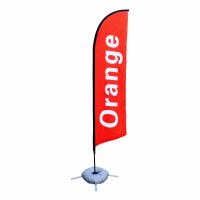 China 80x410cm Teardrop Custom Promotional Flags Dye Sublimation Printed for sale
