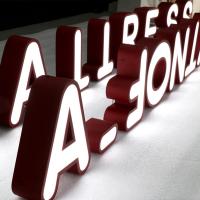 China Customized DC12V 3D Illuminated Signs Stainless Steel LED Store Sign for sale