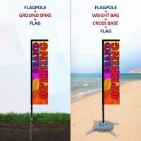 China UV Printing Promotional Feather Flags Polyester Fabric Flag Pole Advertising Banners for sale