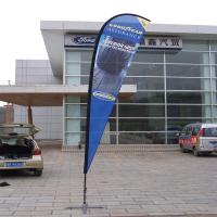 China 4m Teardrop Advertising Flags Aluminium Fiberglass Digital Printing for sale