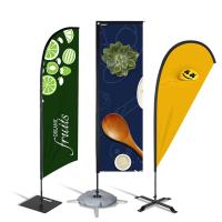 China 4m Teardrop Advertising Flags Aluminium Fiberglass Digital Printing for sale