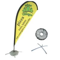 China Knitted Polyester CMYK Outdoor Banner Flags For Promotional Business Advertising for sale