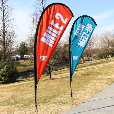 China 50x200cm Teardrop Outdoor Banner Flags Heat Transfer Printing for sale