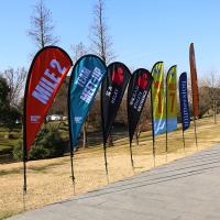 China 50x200cm Teardrop Outdoor Banner Flags Heat Transfer Printing for sale