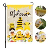 China Double Sided Polyester Garden Banner Promotional Sublimation Heat Transfer Printing for sale