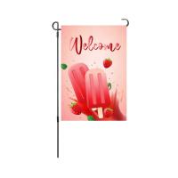 China Double Sided Polyester Garden Banner Promotional Sublimation Heat Transfer Printing for sale