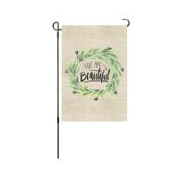 China Double Sided Polyester Garden Banner Promotional Sublimation Heat Transfer Printing for sale