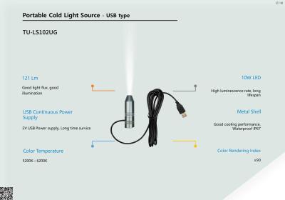 China Tuyou TU-LS102UG Medical LED 10W Portable Cold Light Source USB for ENT for sale