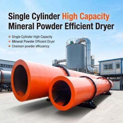 China Best Selling Factory Price Mineral Dryer Wood Chips, Shavings, Mineral Powder Single Cylinder Dryer Rice Straw Rotary Dryer for sale