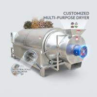 China Customized Multi Functional Small Rotary Drum Dryer For Sludge Ore And Slag Sugarcane Bagasse Tea Leaves Barley Malt for sale