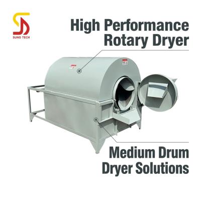 China Horizontal Fruit Small Rotary Dryer And Medium Sized Drum Dryer Coffee Bean Chestnut Drum Dryer for sale