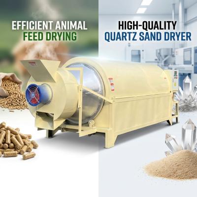 China SUNO Agricultural Mini Rotary Drum Dryer For Animal Feed Quartz Sand for sale
