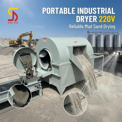 China Low Cost Industrial Sand And Mud Rotary Mini Rotary Dryer Portable 220V/50HZ for sale