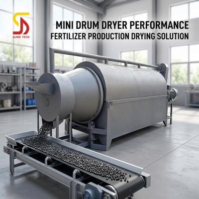 China Compound Fertilizer Slag Mini Rotary Drum Dryer Machine ZQ250 Speed Reducer for sale