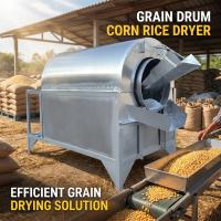 China Grain Drum Corn Rice Small Rotary Dryer ZQ200 Reducer Biomass Grain Dryer for sale