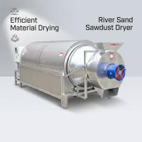 China River Sand Sawdust Drum Small Rotary Dryer  Automatic Feeding ZQ400 8mm Cylinder Thickness for sale