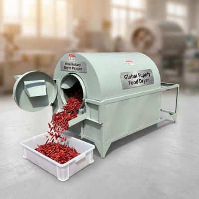 China Global Supply Dehydrator Mini Rotary Dryer For Pepper Goji Berry Fruit Pulp for sale