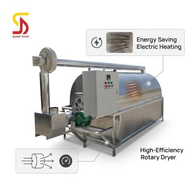 China Energy Saving Electric Heating High-Efficiency Rotary Dryer Drum Dryer for Rice Peanuts and Coffee Beans for sale