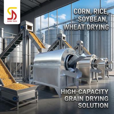 China High safety Small Food Rotary Dryer Animal Manure Rotary Dryer Equipment Corn Rice Soybeans Wheat Sorghum Drum type for sale