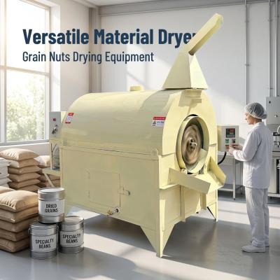 China Grain Nuts Coffee Bean Drum Small Rotary Dryer Sludge Ore Slag Compound Fertilizer Slag Kaolin Dryer for sale