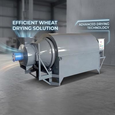 China Wheat Corn Rice Small Rotary Drum Dryer Large Capacity Grain Drum Dryer for sale